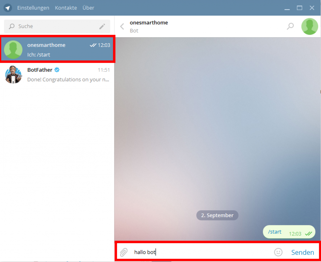 openHAB 2 Push Notification Telegram