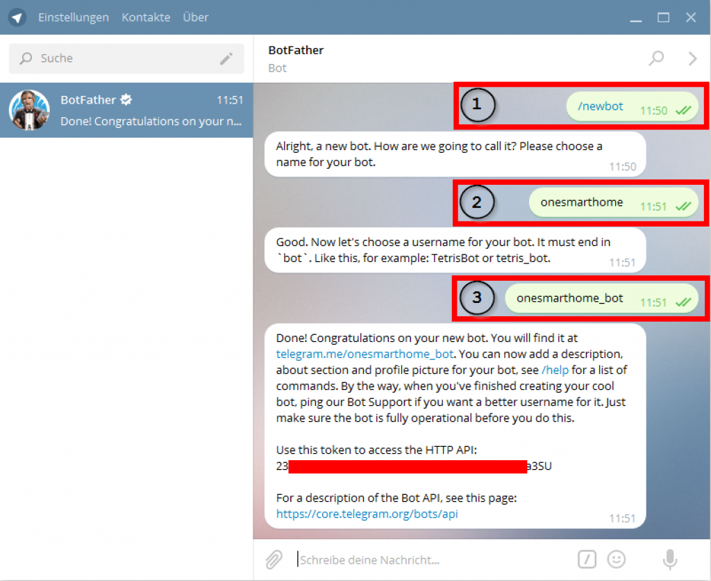 openHAB 2 Push Notification Telegram