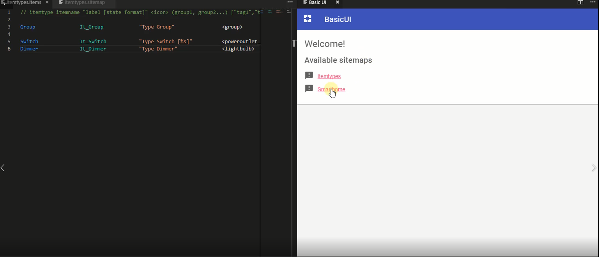 openHAB 2 Visual Studio Code Extension