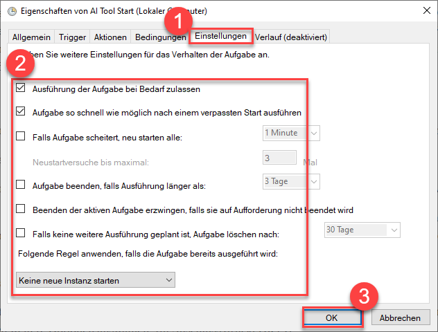 Programm als Windows Dienst / Windows Service starten
