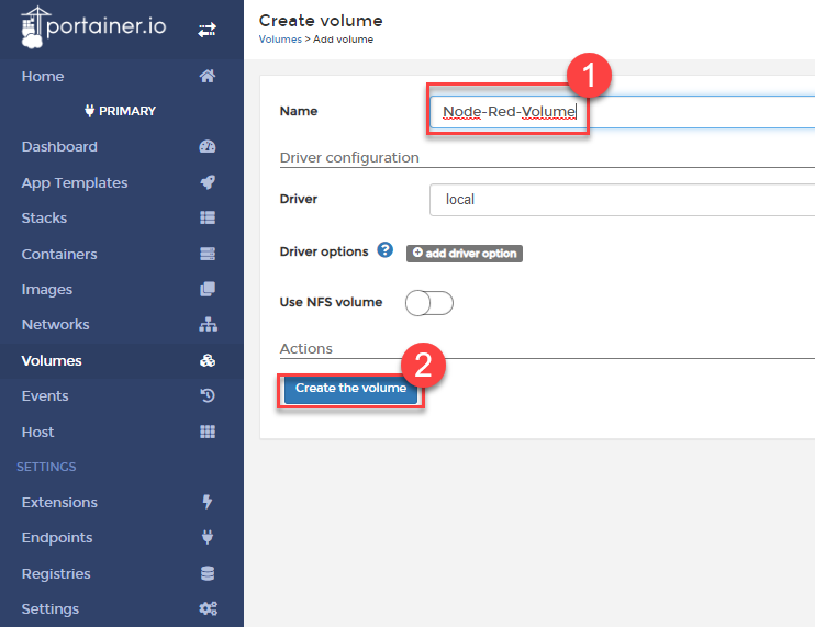Node red in Docker installieren